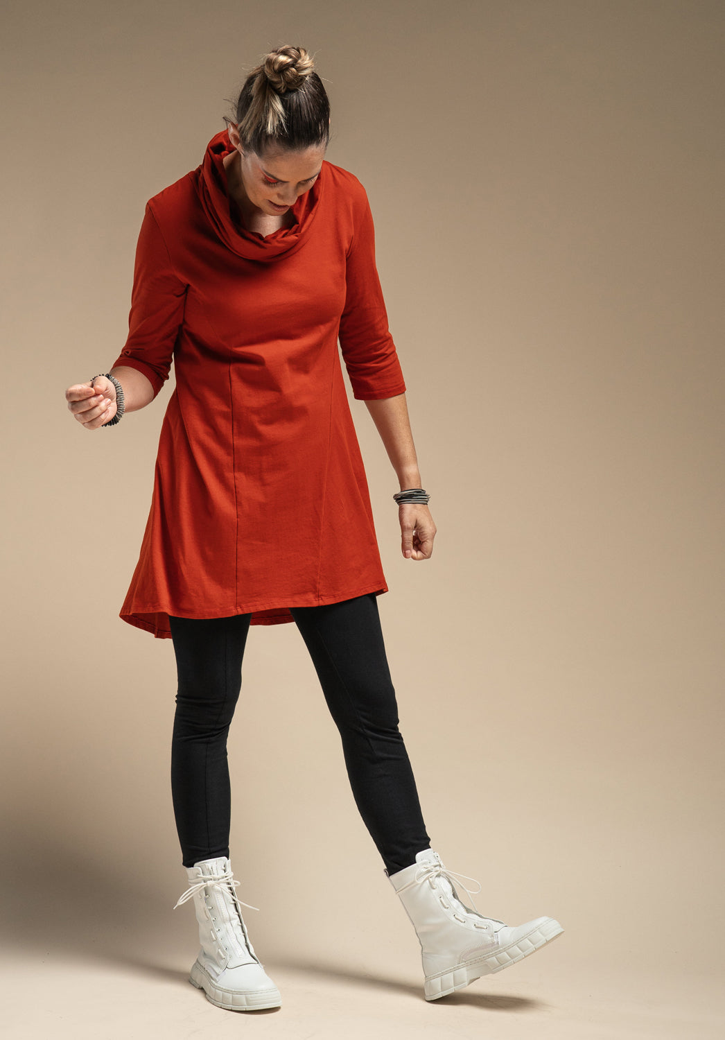 Astrid tunic burnt orange | organic cotton tunics, travel clothes