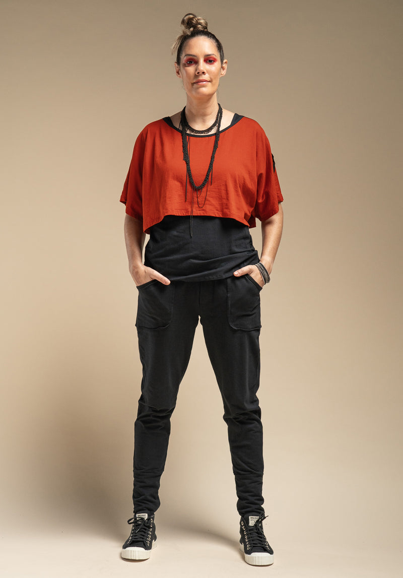 Parallel Pants Black Organic Cotton | Australian Sustainable Clothing