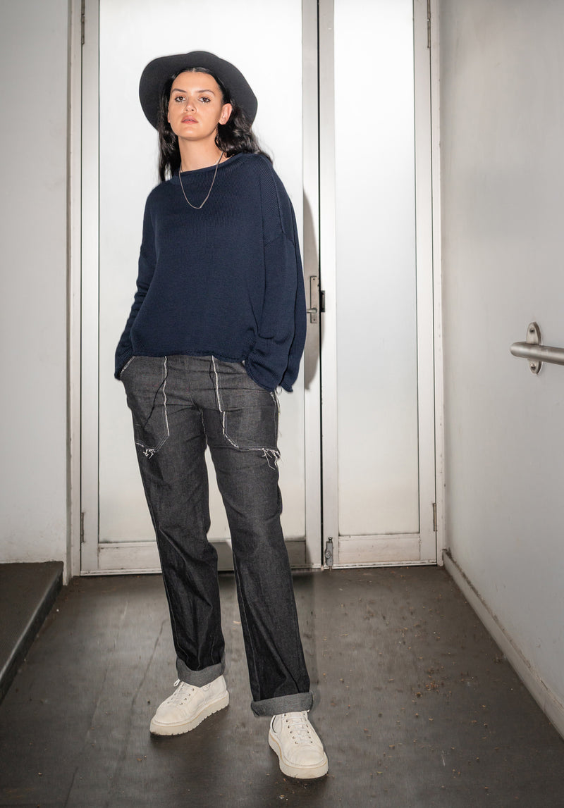 Hilda Pant Indigo Denim | Womens sustainable pants online Australia
