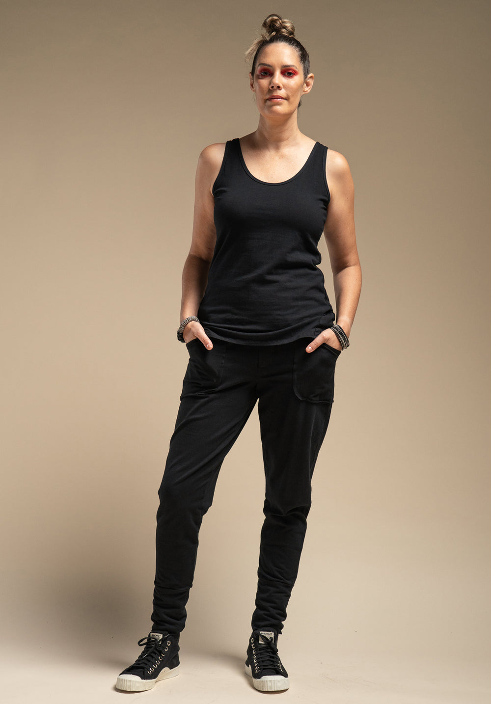 Parallel Pants Black Organic Cotton | Australian Sustainable Clothing
