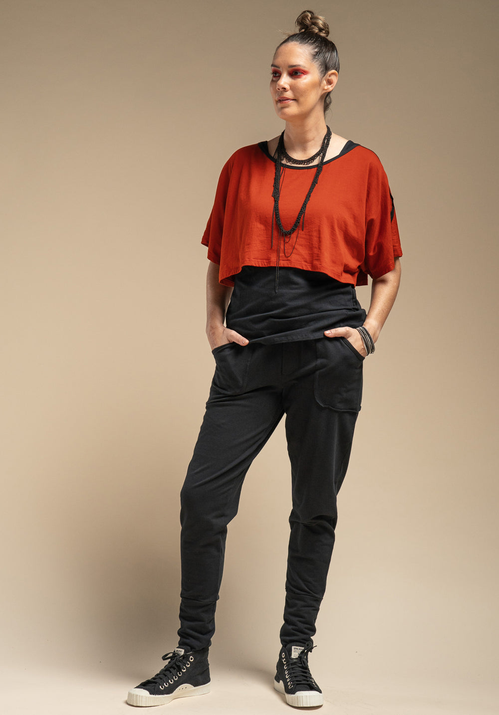 Parallel Pants Black Organic Cotton | Australian Sustainable Clothing
