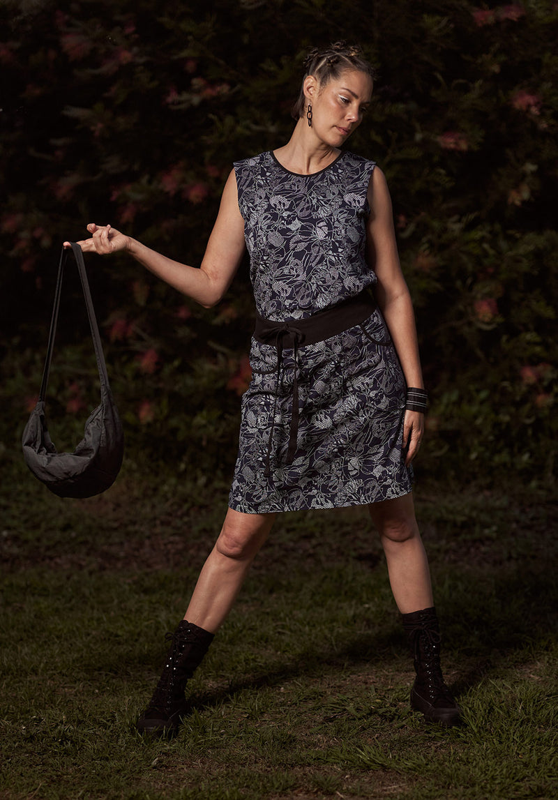 Archie tank indigo print | shop for women's clothes | slow fashion