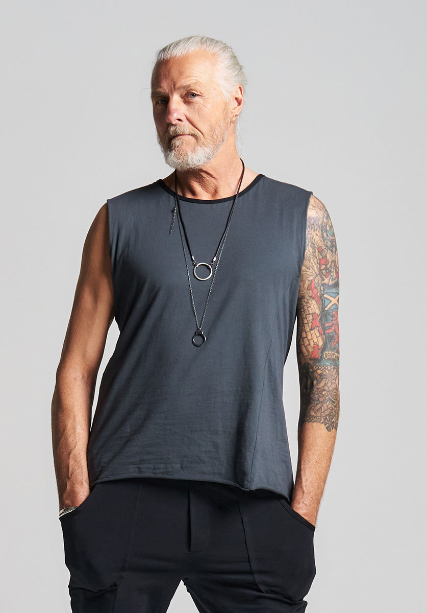 Archie long tank black organic cotton | womens clothes | slow fashion