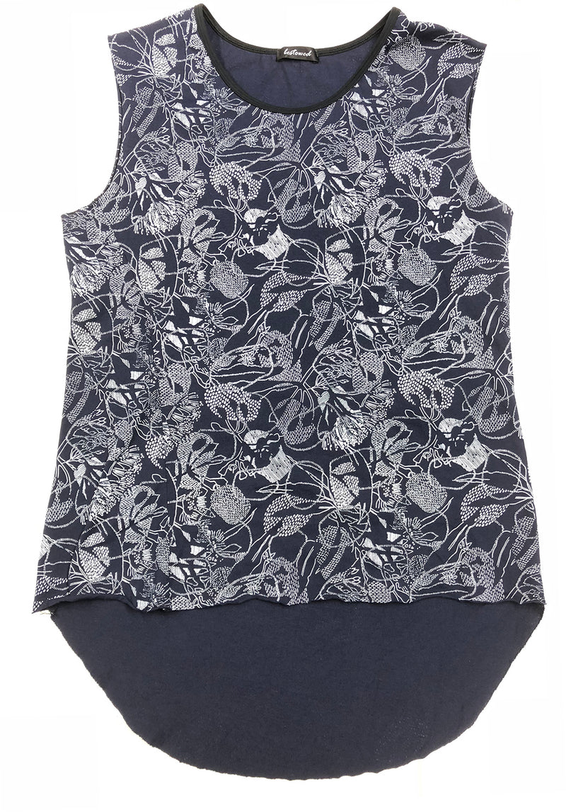 Archie tank indigo print | shop for women's clothes | slow fashion
