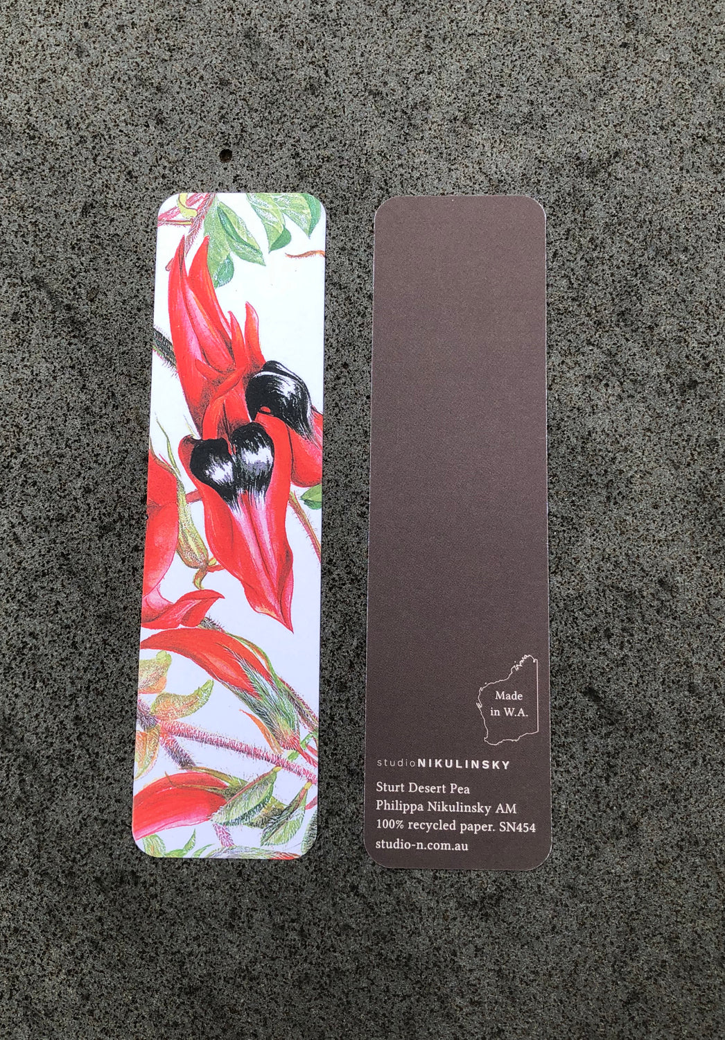 Sturt Desert Pea Bookmark | Stationery made in Australia