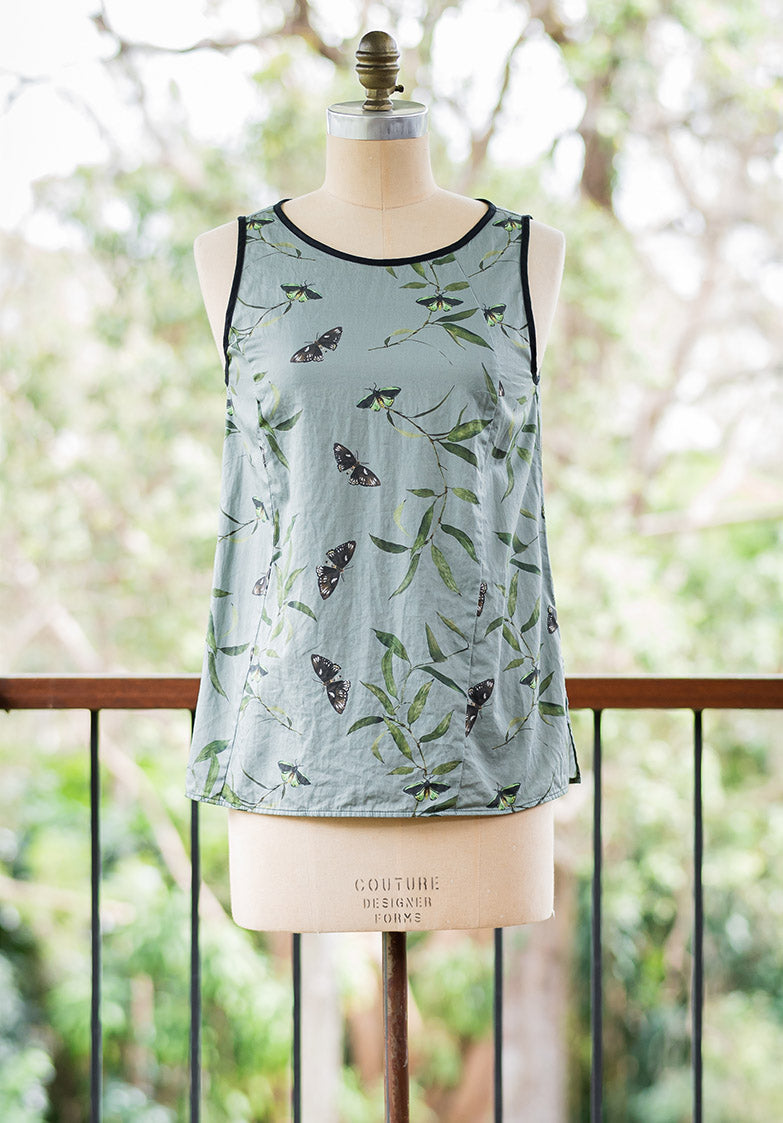 Monarch top light birdwing | cotton summer clothes, Australian made