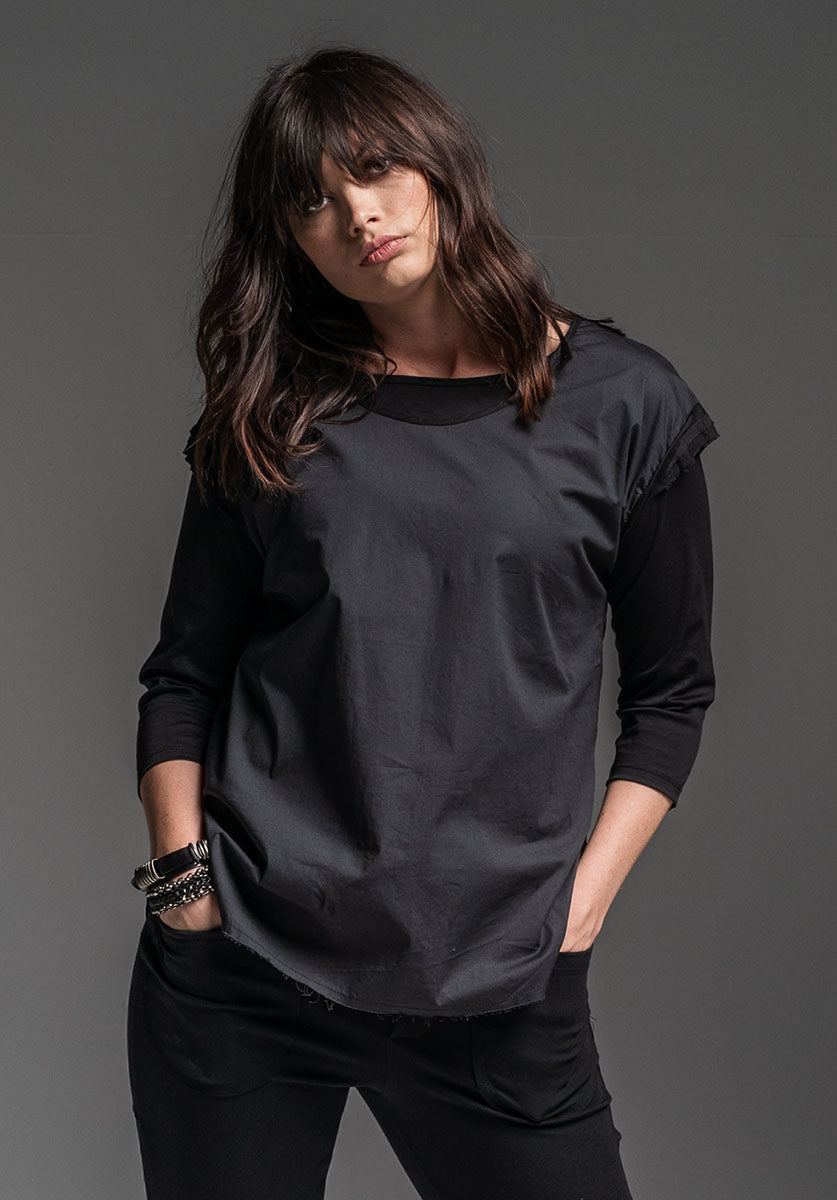Moonlight top Graphite | clothing sale online Australian eco boutique