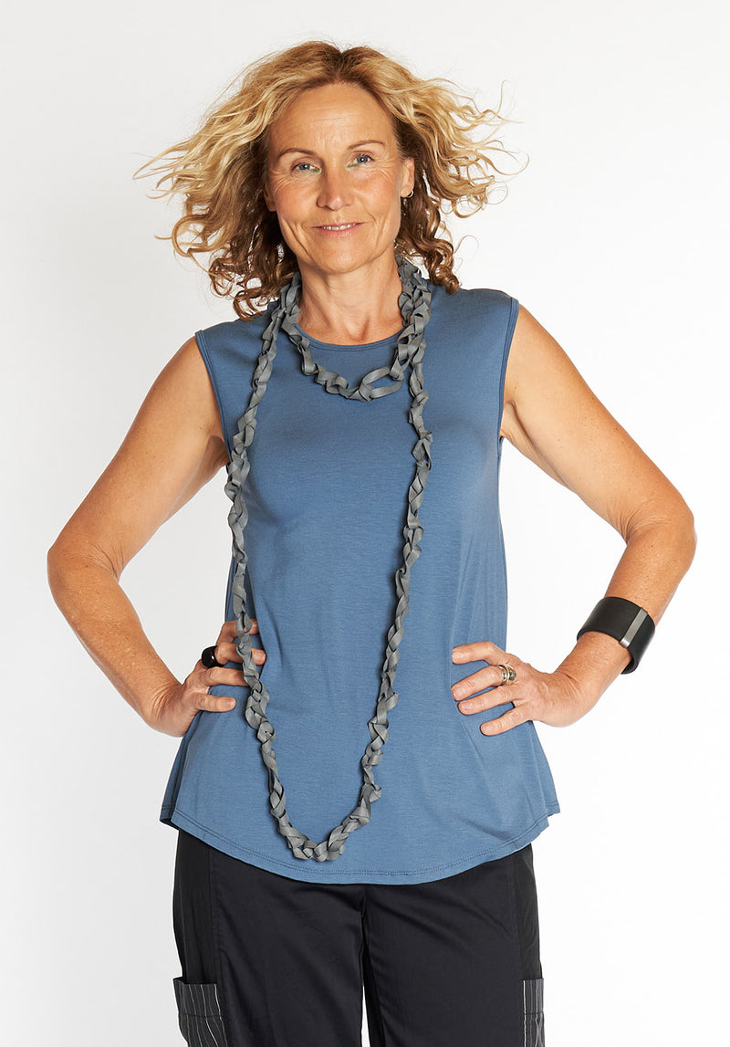 Nancy top Steel | Australian Made Bamboo Tops | Sustainable clothes