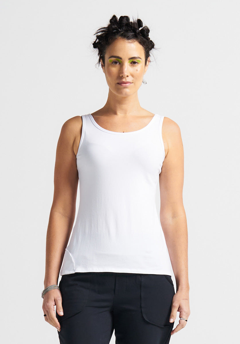 Origin Singlet White | organic clothing online | Australian made