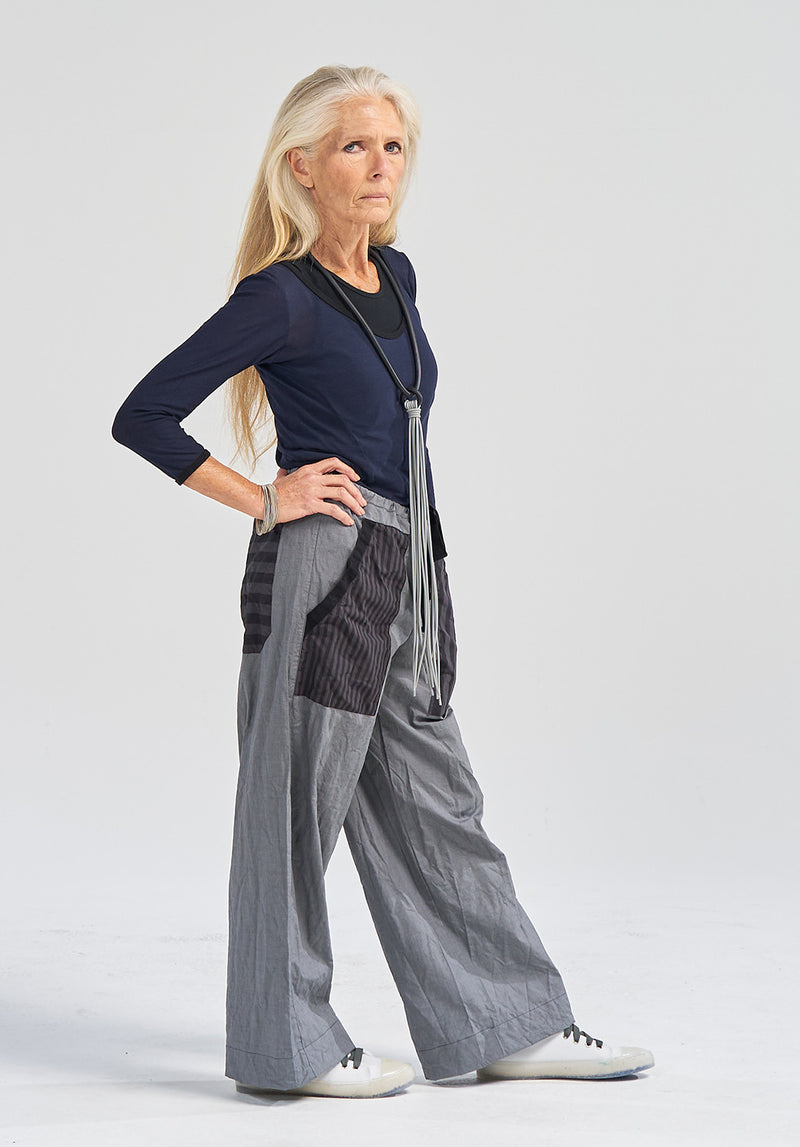 Swivel cotton top indigo | sustainable fashion online ethical clothes