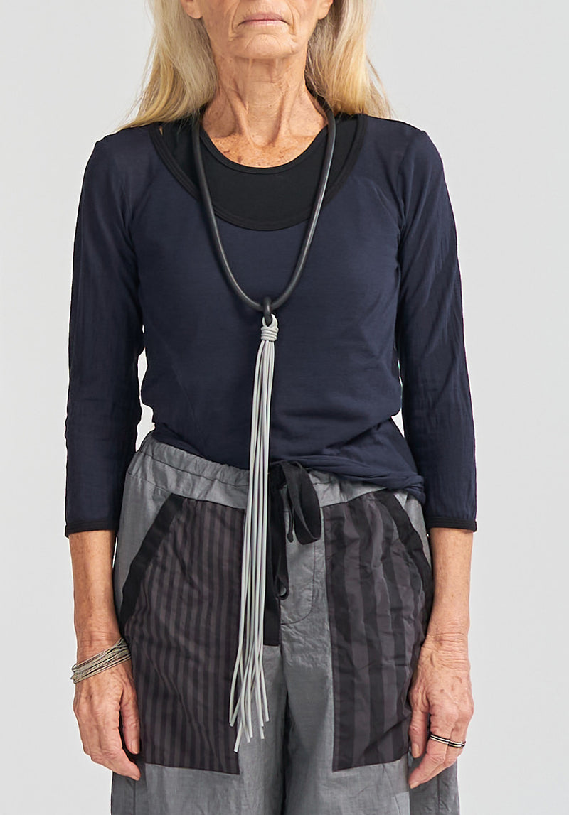 Swivel cotton top indigo | sustainable fashion online ethical clothes